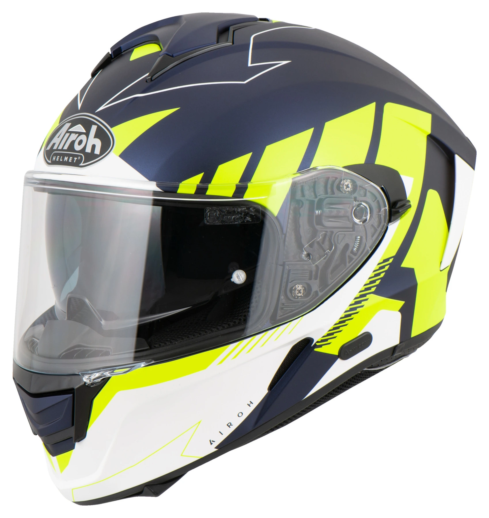 AIROH Spark Rise albastru-galben mat | Cască motocross 2024 | Cumpără ...